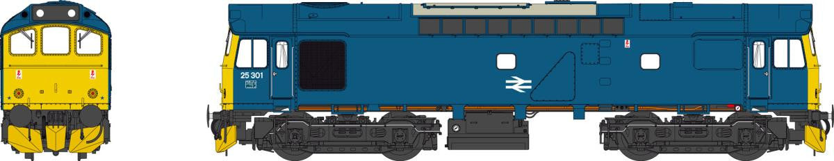 Heljan 2547 - BR CLASS 25/3 25301 - BLUE WITH DOMINO HEADCODES – The ...